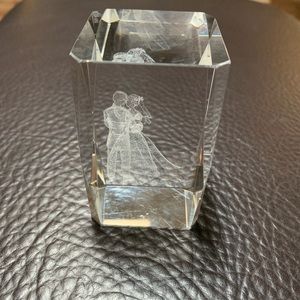 Accents | Etched Crystal Wedding Cube | Poshmark